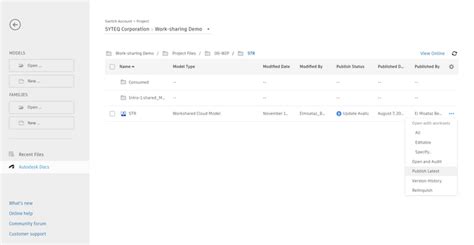 Revit 2023 Cloud Work Sharing Publishing Setting And Publish Latest