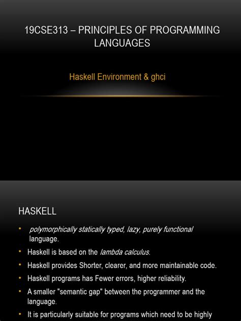 Haskell Environment Pdf Boolean Data Type Parameter Computer