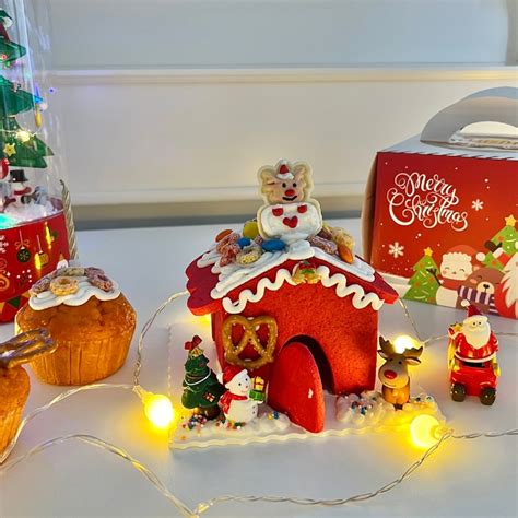 최종혜택가 26000원diy 크리스마스 케이크과자집 만들기 세트 크리스마스 미니케이크미니어쳐6종쿠 티몬