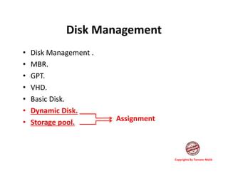 Lecture Disk Management PDF