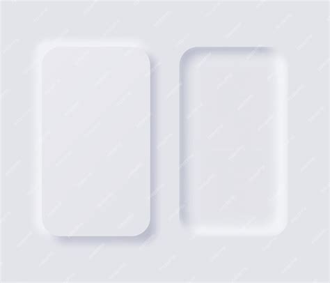 Premium Vector White Button Neumorphism Design Elements Vector Set