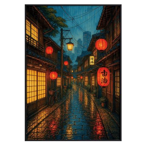 Tokyo Tea House Wall Art Print Japanese Anime Style Café Scene