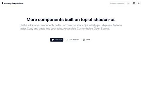 Shadcn UI Expansions By Hsuanyi Chou A Nextjs Template Built At Lightspeed
