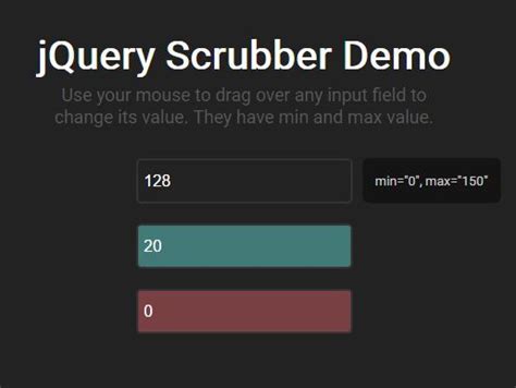 Enhance Number Input With Scrubber Jquery Plugin