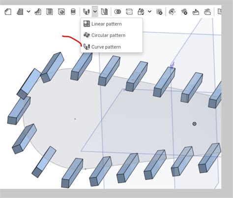 Continuous Linearc Sketch Curved Linear Pattern — Onshape