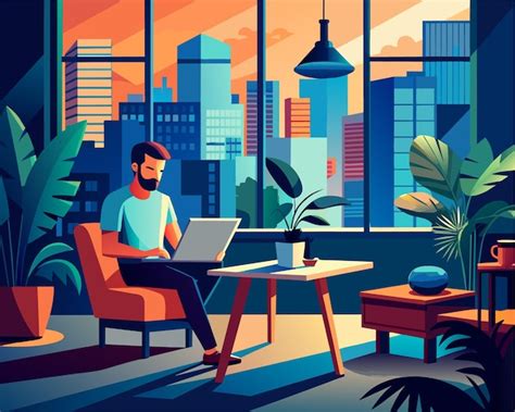 Premium Vector Designer Secretary Man With A Laptop Programmer Tester