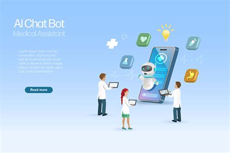 Ai 챗봇은 의사 팀 진단 및 환자 건강 문제 해결을 지원합니다 인공 지능 로봇은 의료 및 실험실 연구에서 정보를 생성하고