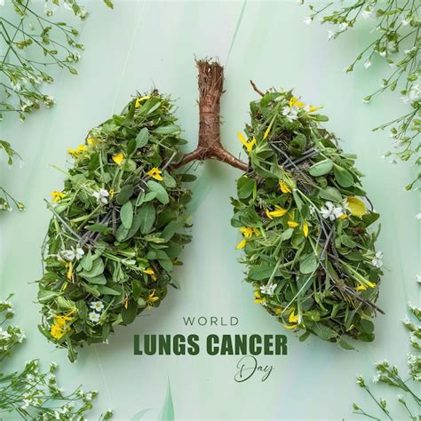 Premium Photo World Lung Cancer Day Lung Cancer Day Poster Banner Social Media Poster Post