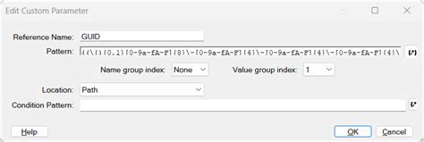 Custom Parameters Tab