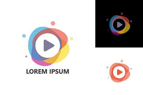 다채로운 재생 비디오 로고 템플릿 디자인 벡터 엠블럼 디자인 개념 창조적 인 기호 아이콘 놀기에 대한 스톡 벡터 아트 및 기타 이미지 Istock