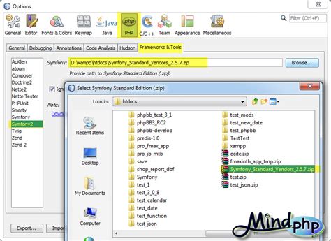 สร้างโปรเจ็ค symfony framework ใน netbeans