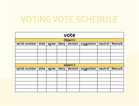 Free Voting Templates For Google Sheets And Microsoft Excel Slidesdocs