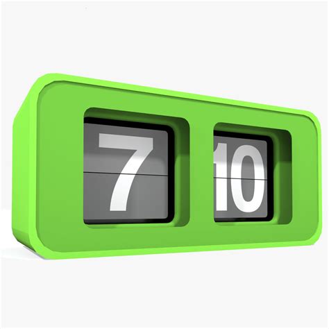 Vintage Flip Clock Time Selected White 3d Model 39 3ds Blend C4d