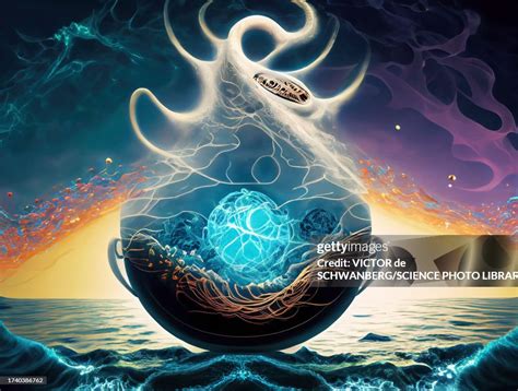 Quantum Fluctuation Conceptual Illustration High Res Vector Graphic