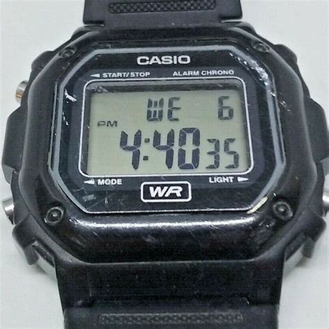 Casio Mens F 108wh Illuminator Black Resin Strap Digital Watch Wr 3224 Module Watchcharts
