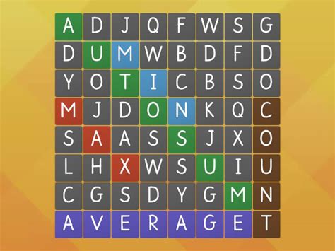 Identify The Functions In Excel Wordsearch