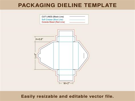 Rectangle Box Storage Box Packaging Box Dieline Template 36892262