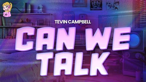 Tevin Campbell Can We Talk Lyrics Youtube