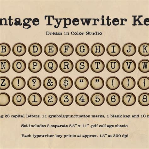 Typewriter Numbers Etsy