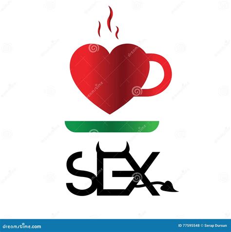 Coffee And Sex Stock Vector Illustration Of Computer 77595548
