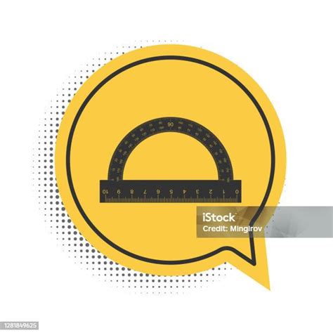 흰색 배경에서 격리된 도 아이콘을 측정하기 위한 검정 프로파일트랙터 그리드입니다 기울기 각도 미터 측정 도구 기하학적 기호