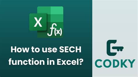 How To Use Sech Function In Excel Codky