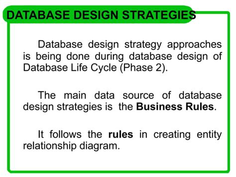 Database Design Strategies Vhgghghhhhhhhhh Ppt