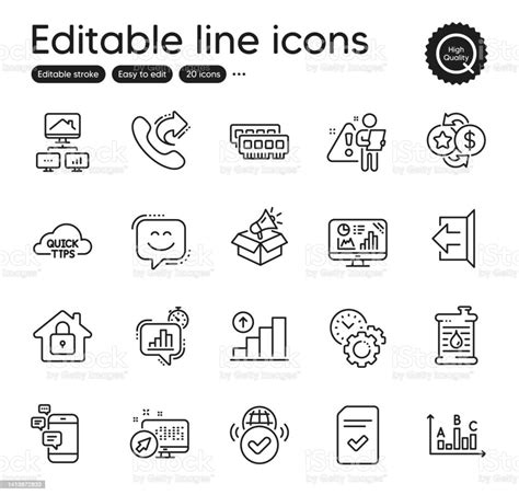 기술 개요 아이콘 집합입니다 직원 검색 빠른 팁 및 Ram 요소로 아이콘이 포함되어 있습니다 웹 사이트의 경우 벡터 그래프에 대한 스톡 벡터 아트 및 기타 이미지 Istock