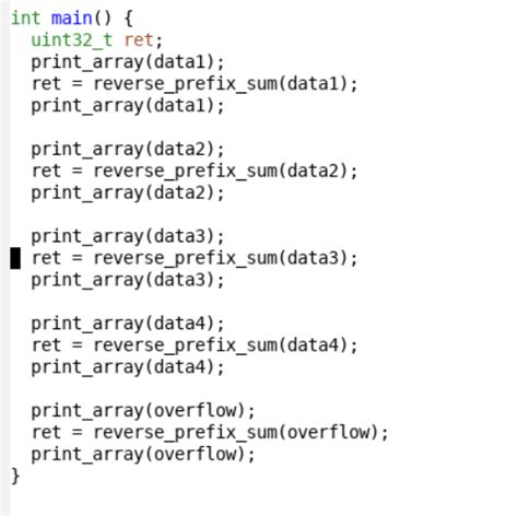Solved Int Main Uint32t Ret Printarraydata1 Ret