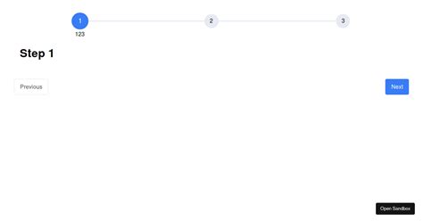 react step progress forked codesandbox