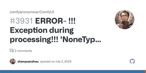 Error Exception During Processing Nonetype Object Has No Attribute Size · Issue