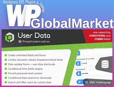 Privatecontent User Data Wordpress Gpl Plugin And Theme Market