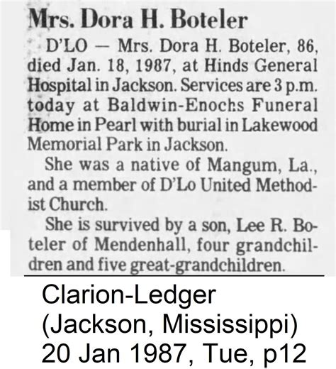 Dora Louise Hampton Boteler 1900 1987 Homenaje De Find A Grave