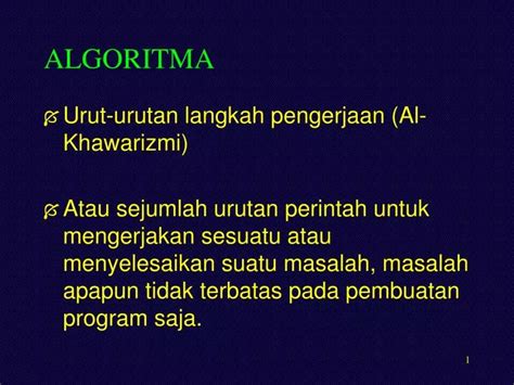 PPT ALGORITMA PowerPoint Presentation Free Download ID