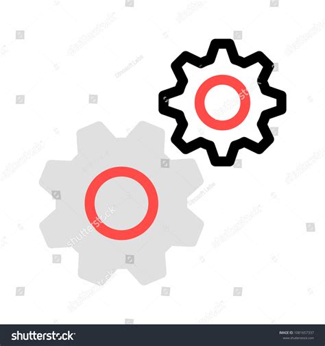 Setting Gear Configuration Stock Vector Royalty Free 1081657337 Shutterstock