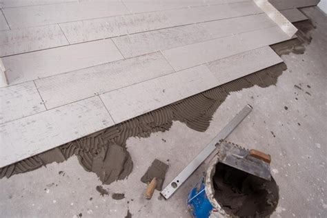 Premium Photo Ceramic Wood Effect Tiles And Tools For Tiler On The