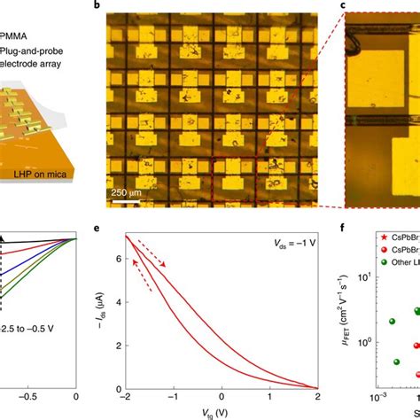 Plug And Probe Transistor Array On Cvd Grown Monolayer Mos2 A