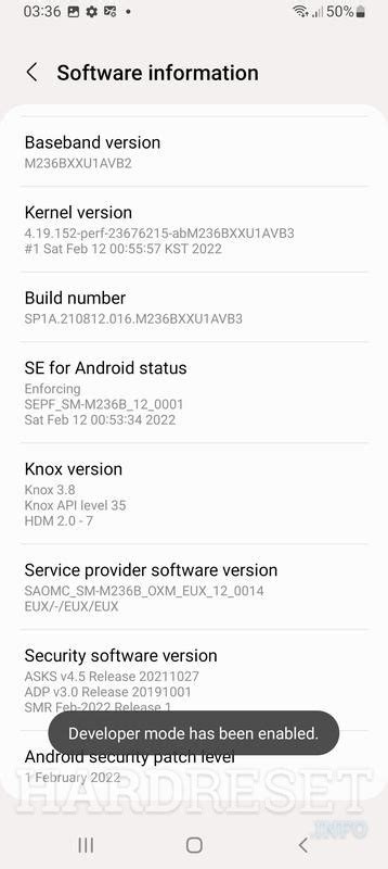 Developer Options Samsung A14 5g