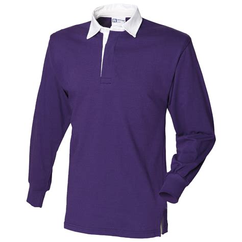 Mens Tunic Long Sleeve Rugby Shirts Bold Logo Rugby Apparel