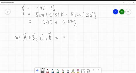What Is The Sum Of The Following Four Vectors In A Unit Vector Notation And As B A