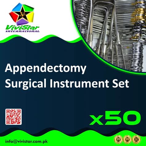 Appendectomy Surgical Instrument Set Hospital Procurement 50 Sets