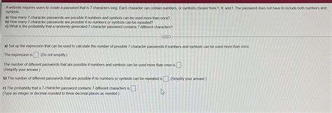 Answered A Website Requires Users To Create A Password That Is 7 Kunduz