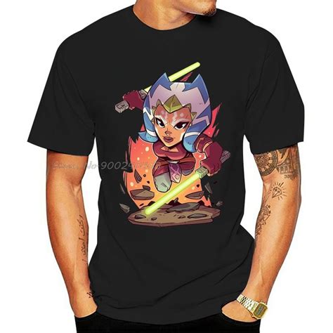 Ahsoka Tano Superhéroes Cómic Chibi Dibujos Animados Blanco T Hombres