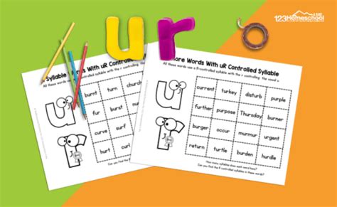 R Controlled Syllable Word Lists Free Printable