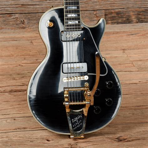 Gibson Custom 1954 Les Paul Custom Aged W Bigsby Ebony Chicago Music