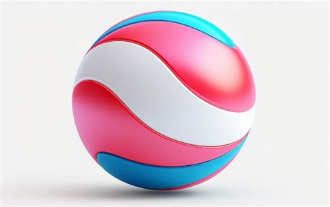 Premium Ai Image Volley Ball 3d Animation Style Icon