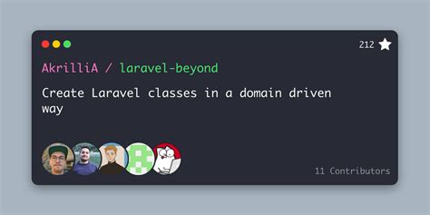 Github Akrillialaravel Beyond Create Laravel Classes In A Domain Driven Way Insired By Github Akrillialaravel Beyond Create Laravel Classes In A Domain Driven Way Insired By