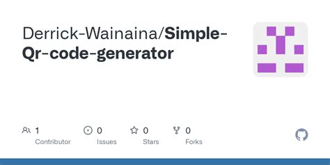 Github Derrick Wainainasimple Qr Code Generator