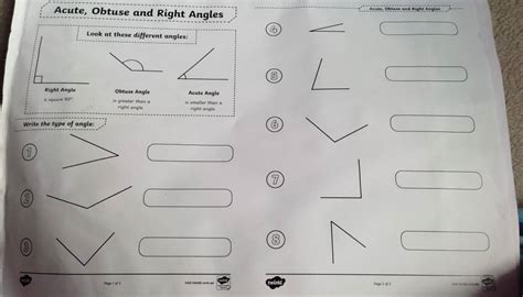 Solved Acute Obtuse And Right Angles Acute Obtuse And Ris 4 Ok At