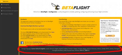 Featurerequest Please Make English The Default Language · Issue 2040 · Betaflightbetaflight